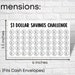 1 Dollar Mini Savings Tracker, A6 Savings, Cash Envelopes, Mini Savings ...
