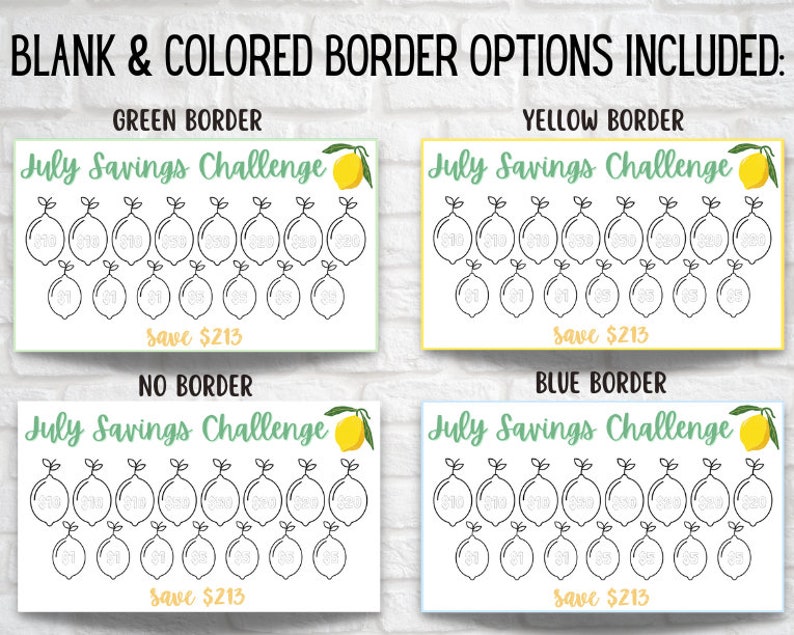 A6 July Savings Challenge Printable Money Tracker - Etsy