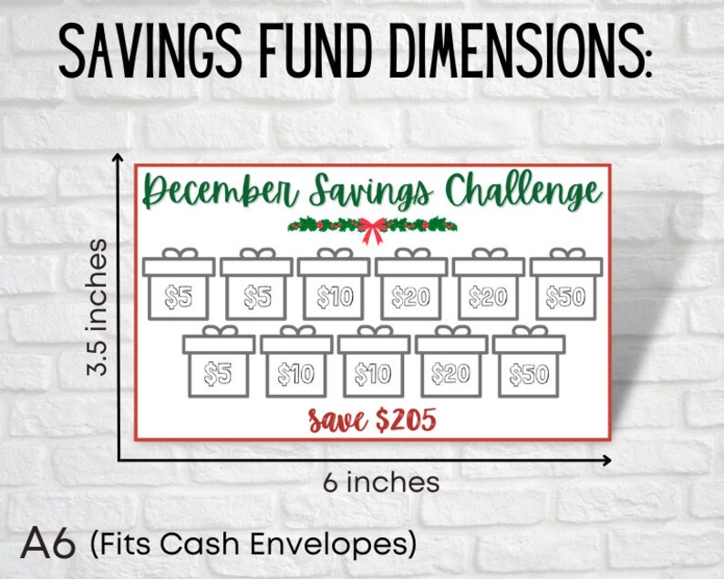 A6 December Savings Challenge Printable Money Tracker - Etsy