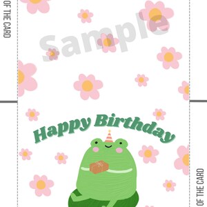 Happy Birthday Card Printable | Cute Birthday Card | Frog Birthday Card ...