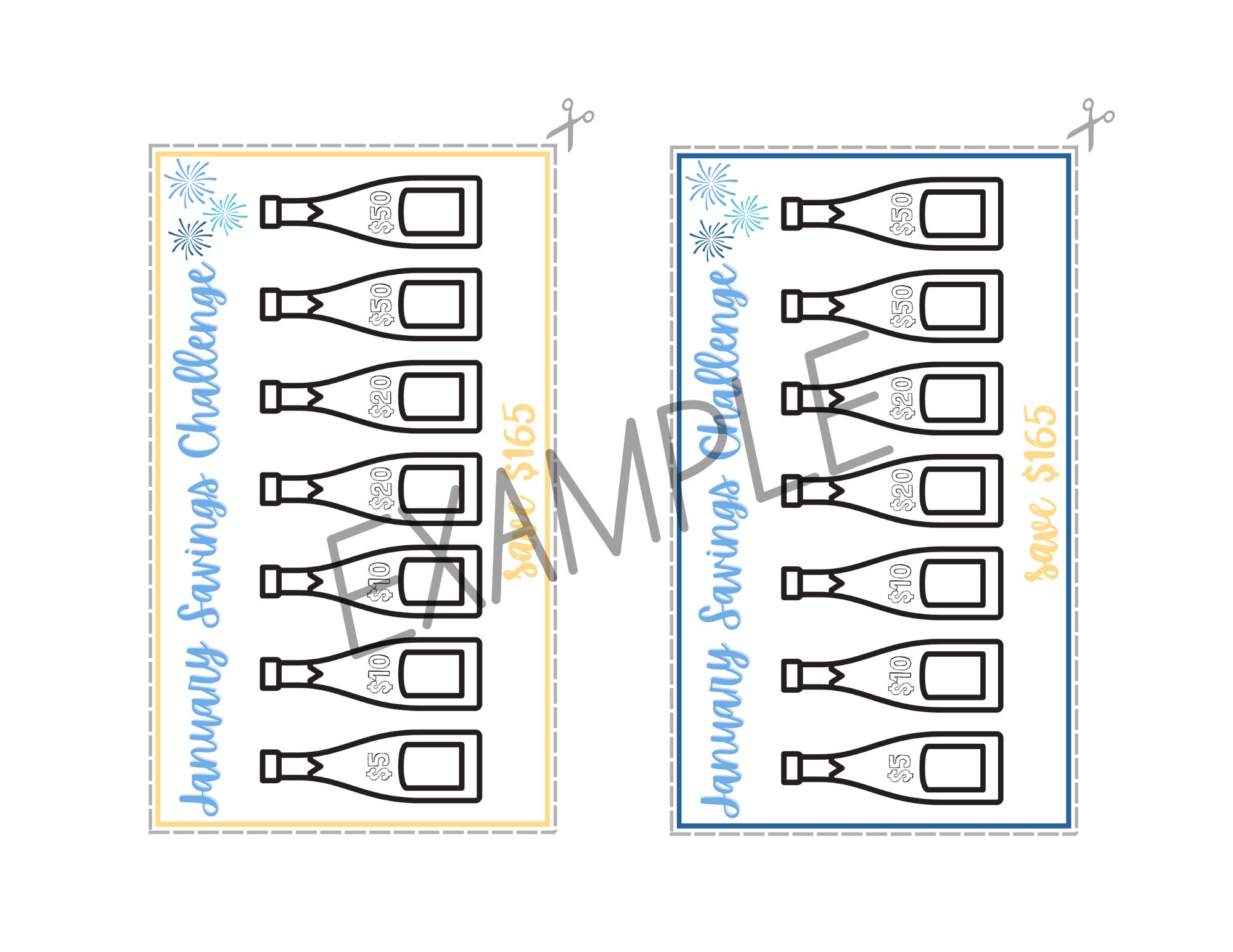 A6 January Savings Challenge Printable Money Tracker Budgeting ...
