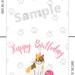 Cat Happy Birthday Card Printable Animal Birthday Card Birthday Card ...