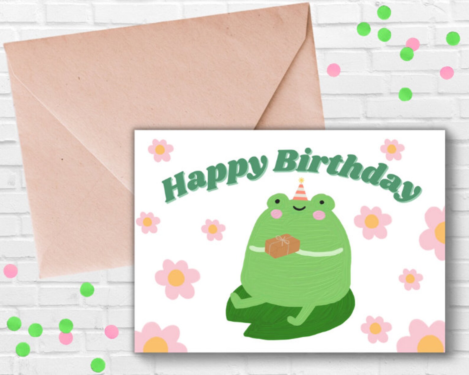 Happy Birthday Card Printable Cute Birthday Card Frog - Etsy