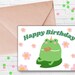 Happy Birthday Card Printable Cute Birthday Card Frog - Etsy