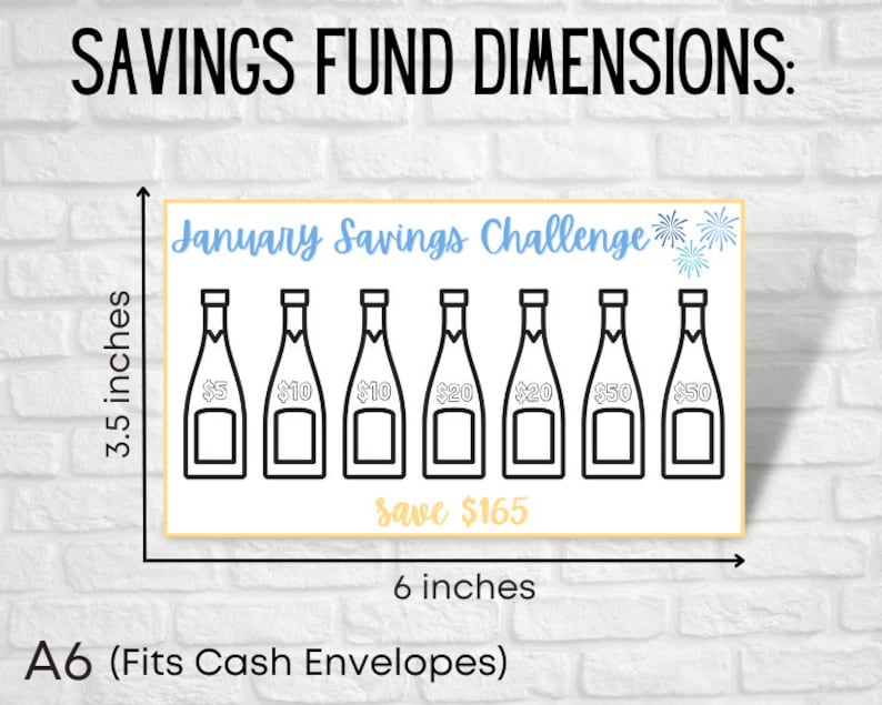 A6 January Savings Challenge Printable Money Tracker Budgeting ...
