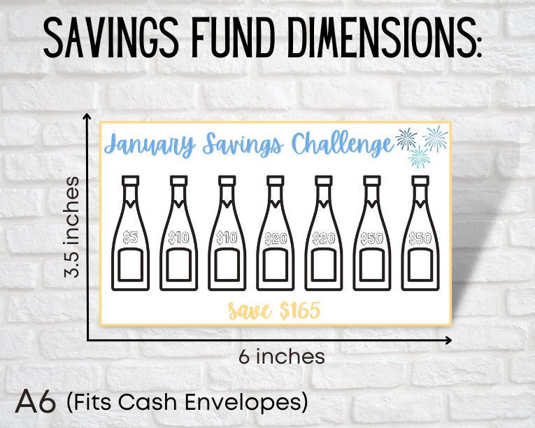 A6 January Savings Challenge Printable Money Tracker Budgeting ...