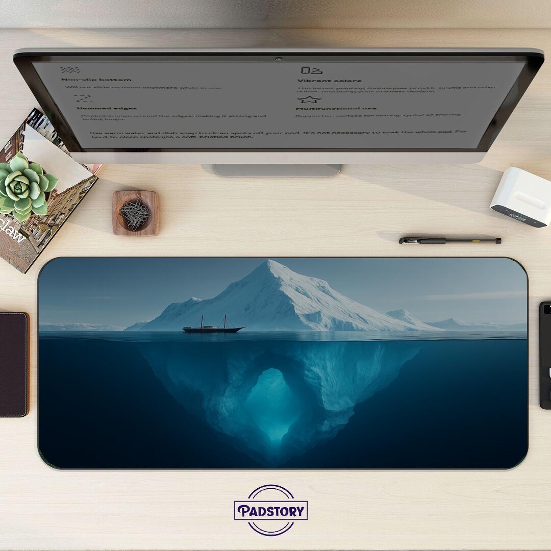 Iceberg Neoprene Desk Mat – Arctic Ocean Desk Pad - Etsy