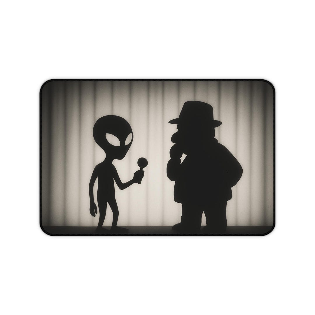 Alien Encounter Desk Mat: Sci-fi Office Decor, Neoprene Mousepad - Etsy