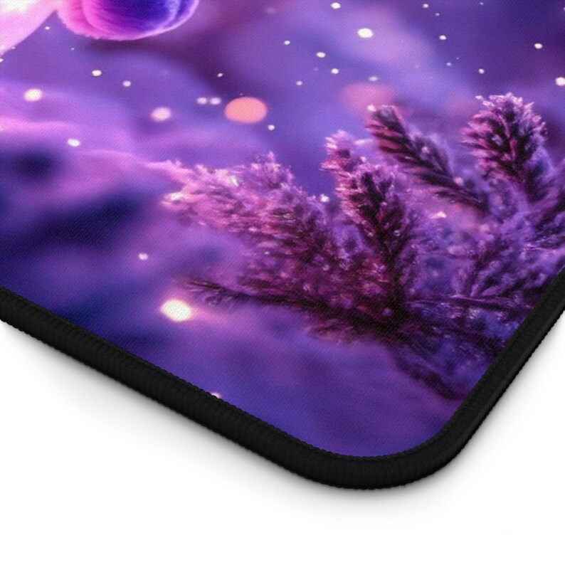 Purple Snowman Desk Mat | Winter Snow Globe Mouse Pad - Etsy
