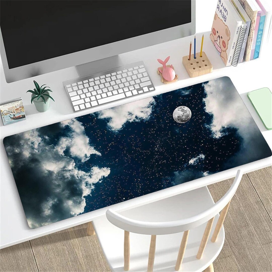 Celestial Desk Mat: Cosmic Sky Office Decor - Neoprene Desk Pad - Etsy