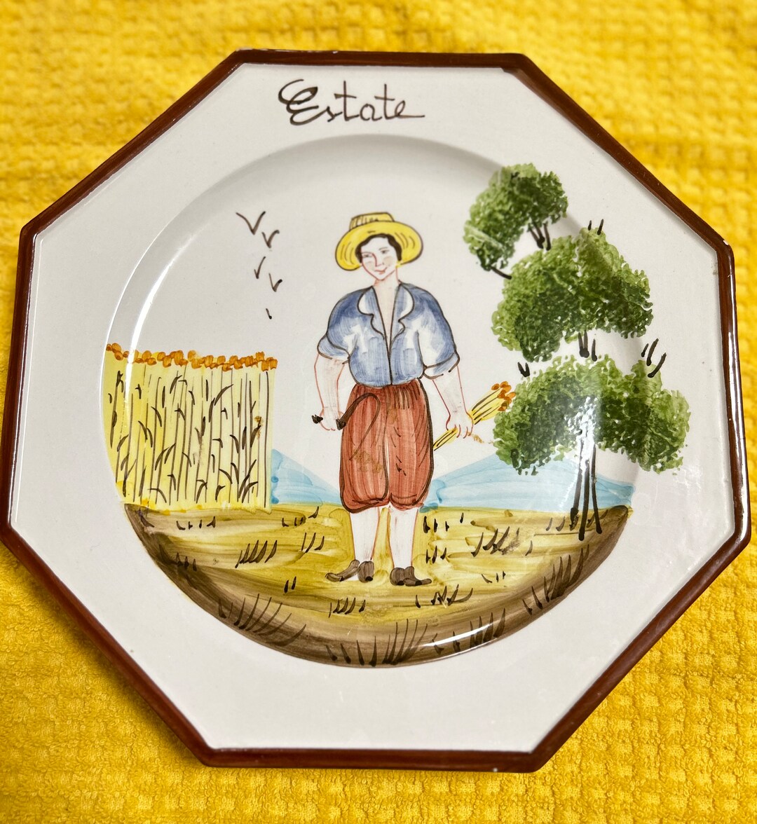 Stollo Four Season Hand Painted Display Plates Spring Plate Italy - Etsy