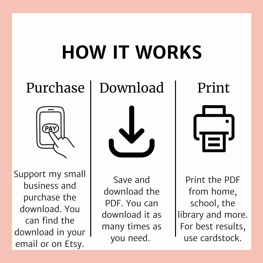 Monday Through Friday Days of the Week Printable - Etsy