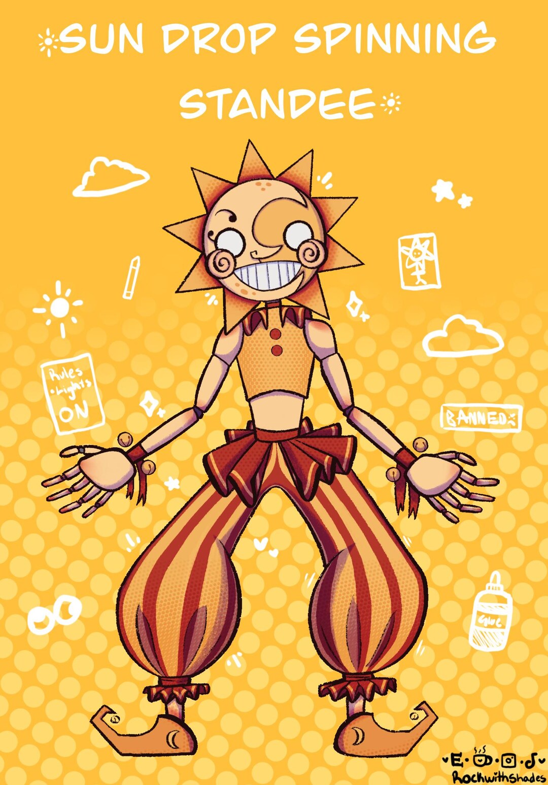 Spinable Sun Drop Standee pre-order - Etsy