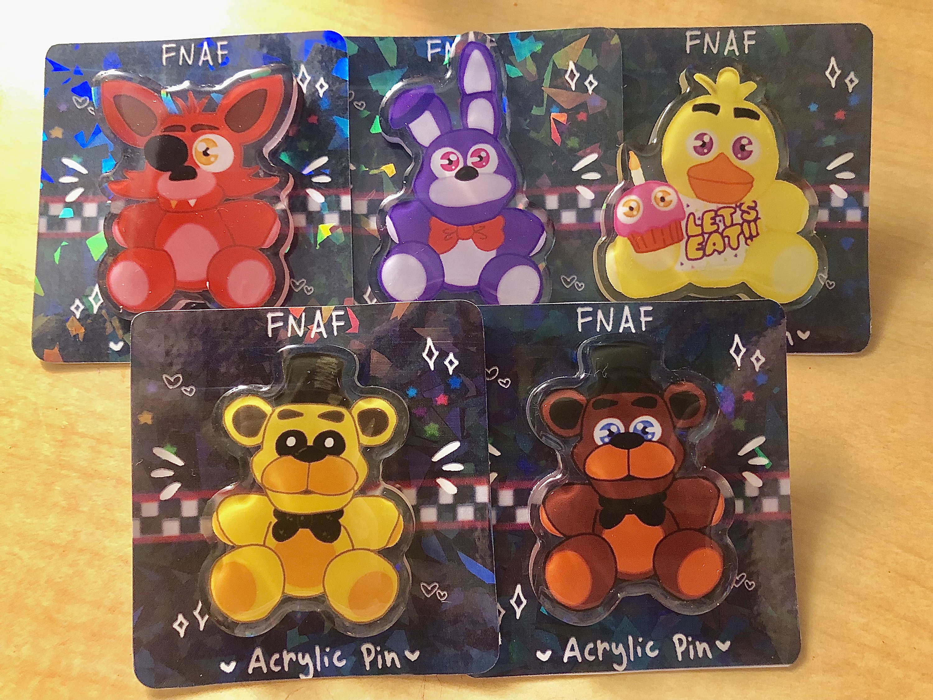Fnaf Acrylic Pins - Etsy