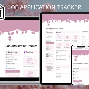 Notion Job Tracker Template, Notion Job Search, Job Application ...
