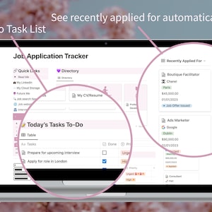 Notion Job Tracker Template, Notion Job Search, Job Application ...
