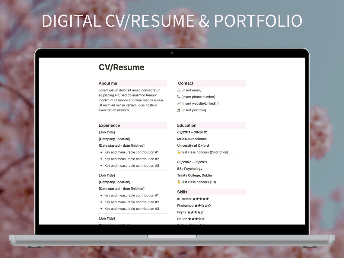 Notion Job Tracker Template, Notion Job Search, Job Application ...