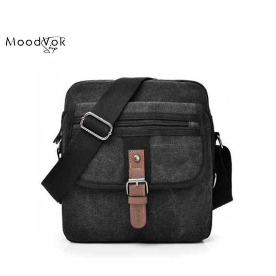 Canvas Men Bag Crossbody Bag Canvas Messenger Bag Man - Etsy