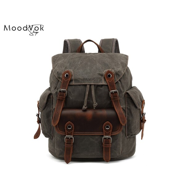 Waxed Canvas Daypack - Etsy