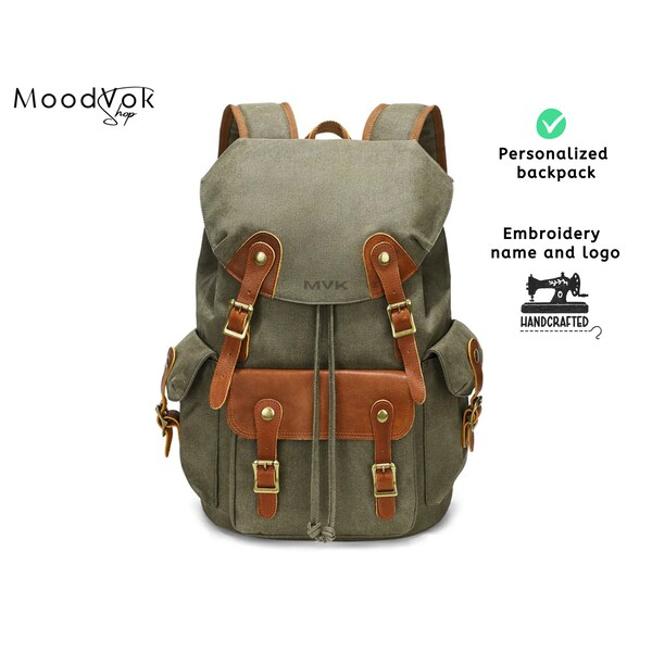 Embroidered Backpack - Etsy