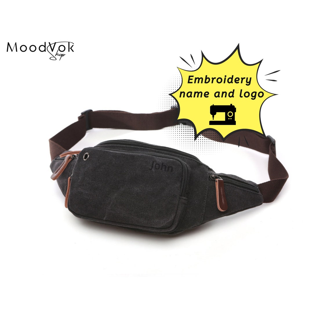 Belt Bag Men, Waist Wallet Bag, Unisex Hip Wallet, Canvas Crossbody ...