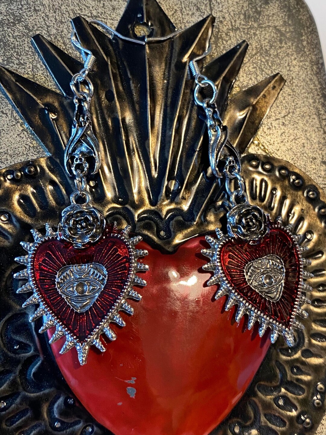 Sacred Heart of the Vampire All Seeing Eye Enamel and Silver Blood ...