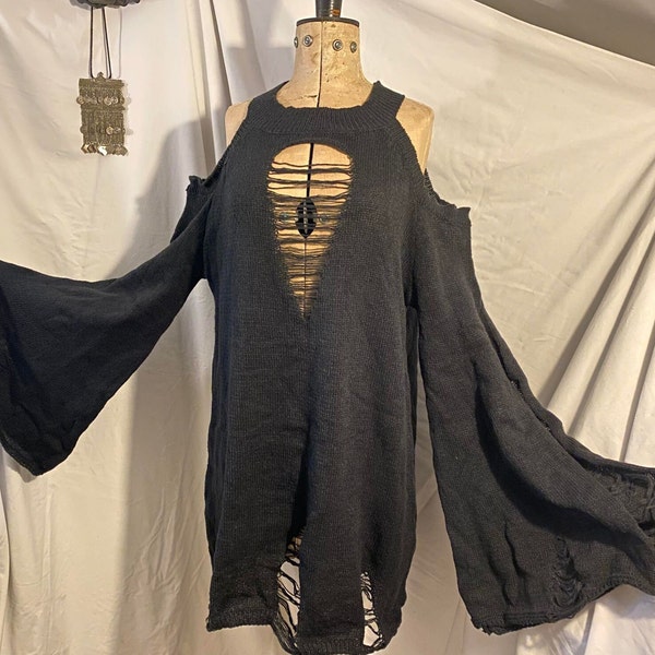 Distressed Knit Dress - Etsy