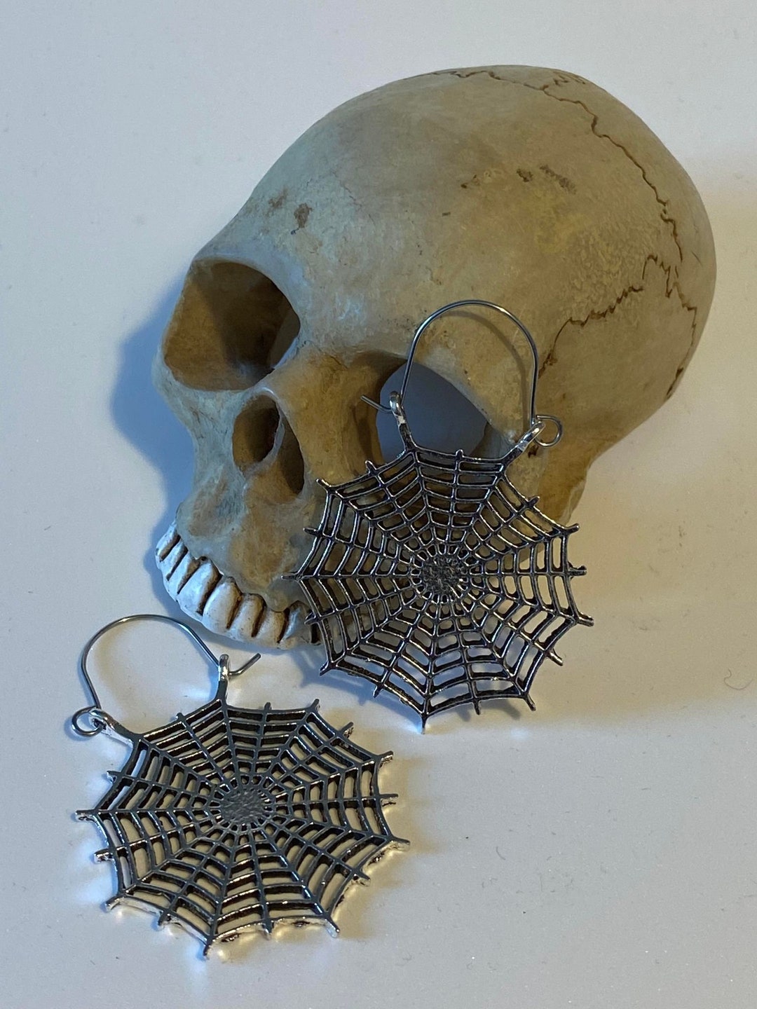 Hand Made Fair Trade Goth Cobweb Tattoo Spider Web Silver - Etsy