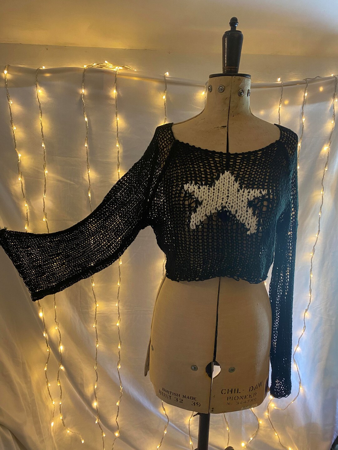 Super Star Rock N Roll Vegan Black Punk Rebel Rocker Fantasy Knit ...