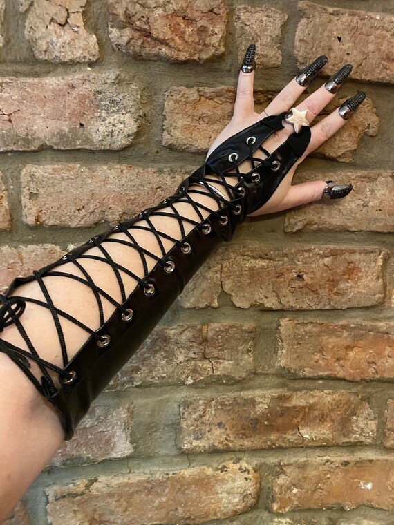 Sexy High Gloss Stretch PVC Any Gender Arm Sleeve Opera Gloves - Etsy