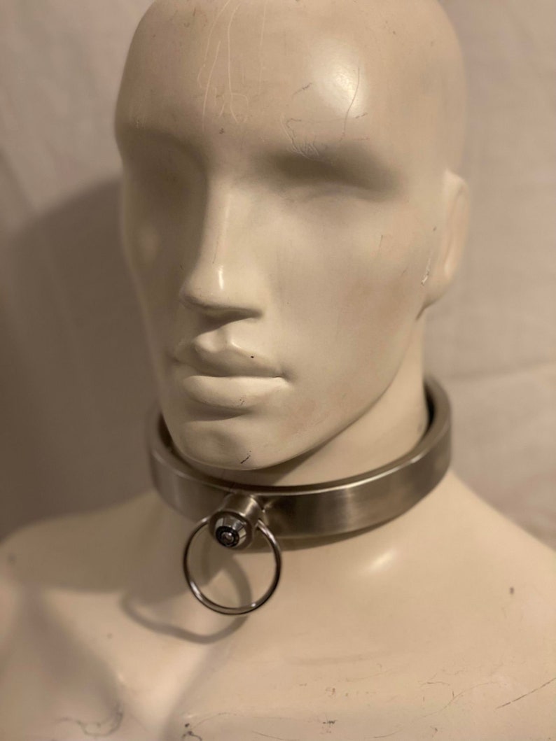 Heavy Duty Hinged Front Locking Stainless Steel Slave Collar Etsy
