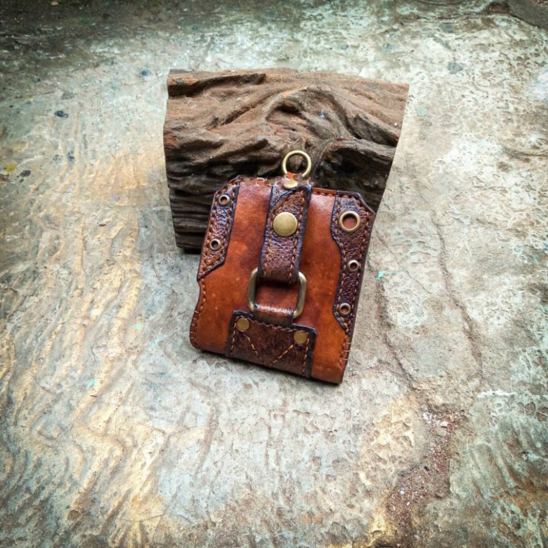 Leather Small Bifold Wallet, Simple Natural Wallet, Brown Mens Wallet ...