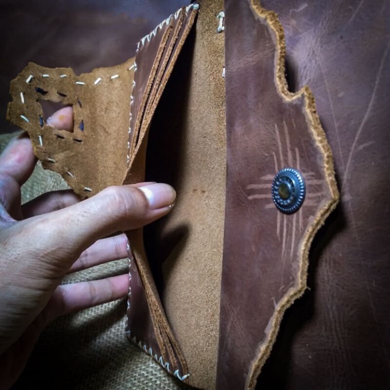 Hand Tooled Leather Wallet, Brown Leather Wallet, Bohemian Wallet ...