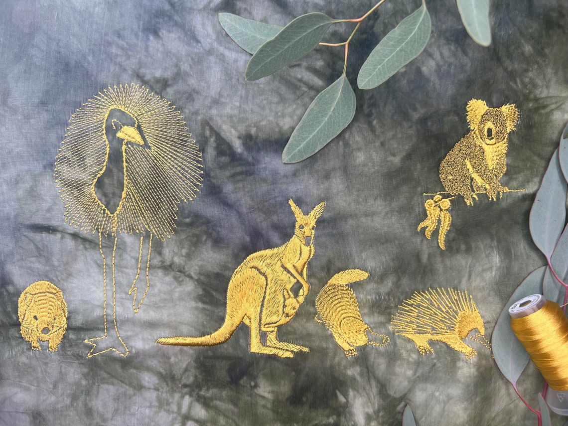 Australian Animals-7 X Designs-australian Wildlife-echidna-emu-kangaroo ...