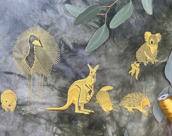 Australian Gum Corner-flower-wildflower-gumnut-eucalyptus Leaves ...