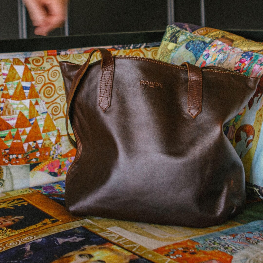 Maple Leather Tote Bag - Full Grain Leather, Handmade in Cape Town ...
