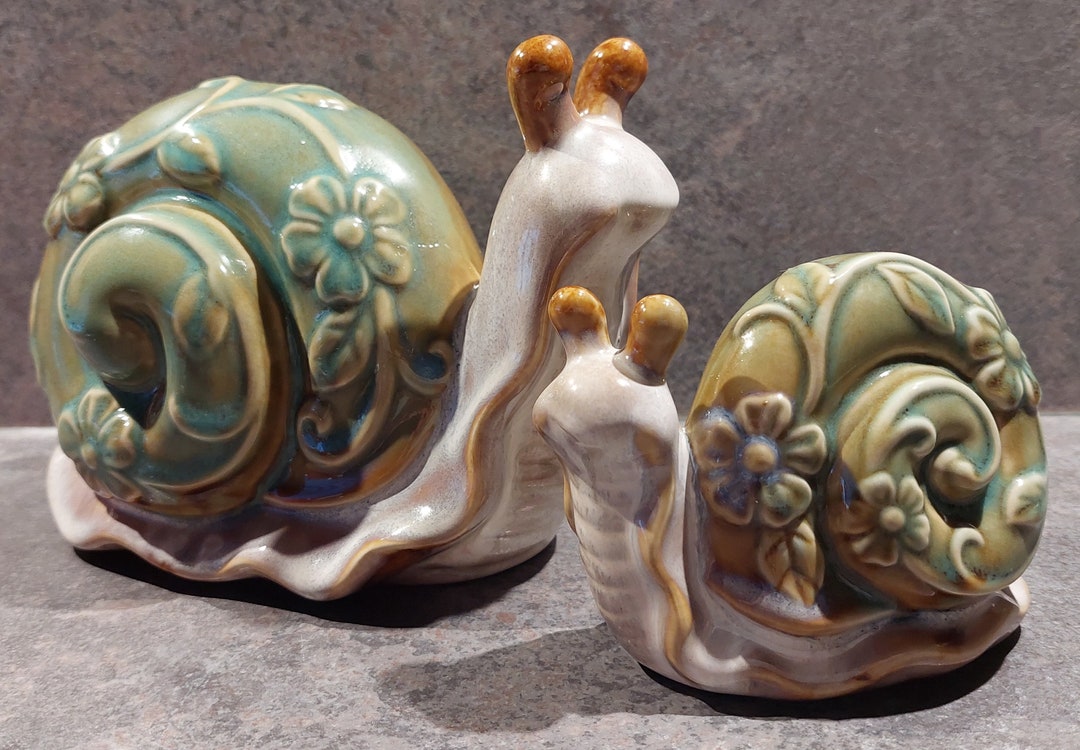 Latex Mold Snail Large and Small, for Casting With Concrete, Plaster ...