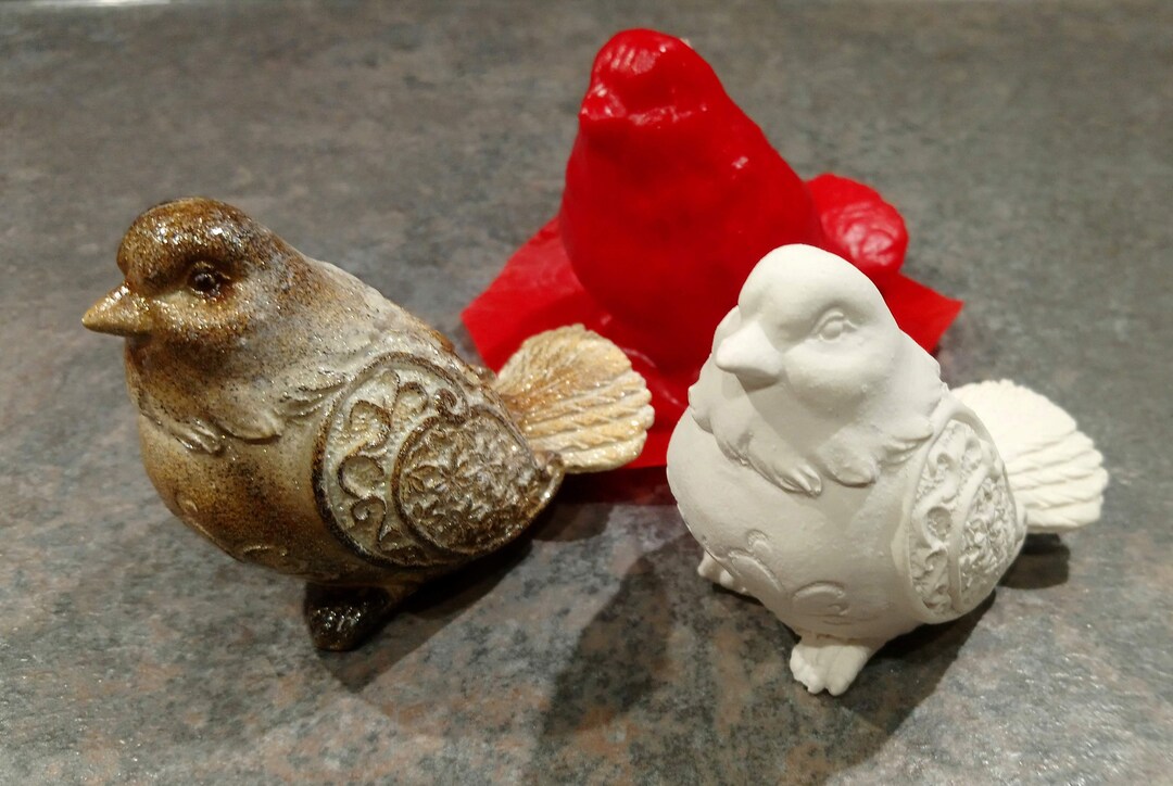 Watering Latex Shape of a Little Bird With Floral and Tendril - Etsy