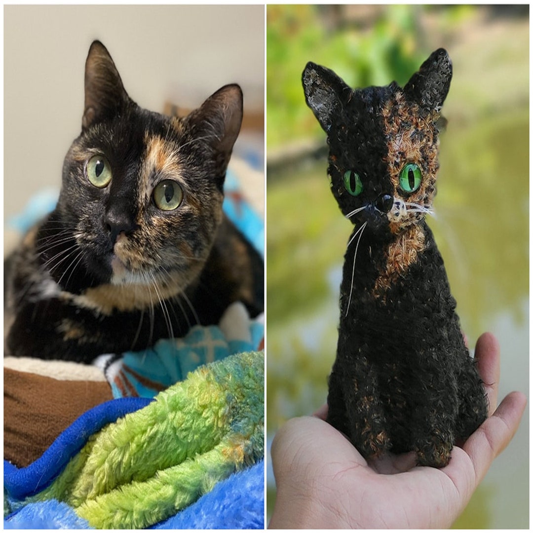 Custom Stuffed Cat, Custom Amigurumi Cat Crochet, Custom Crochet Cat ...