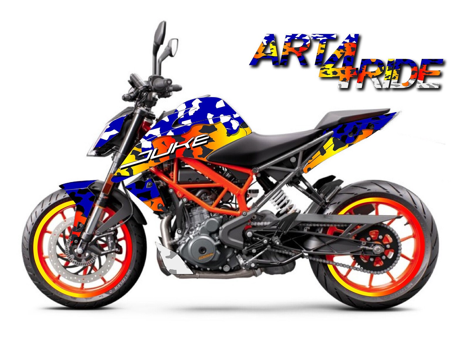 KTM Duke Complete Graphics Decals Stickers KIT 125 200 390 (2017 2018 ...
