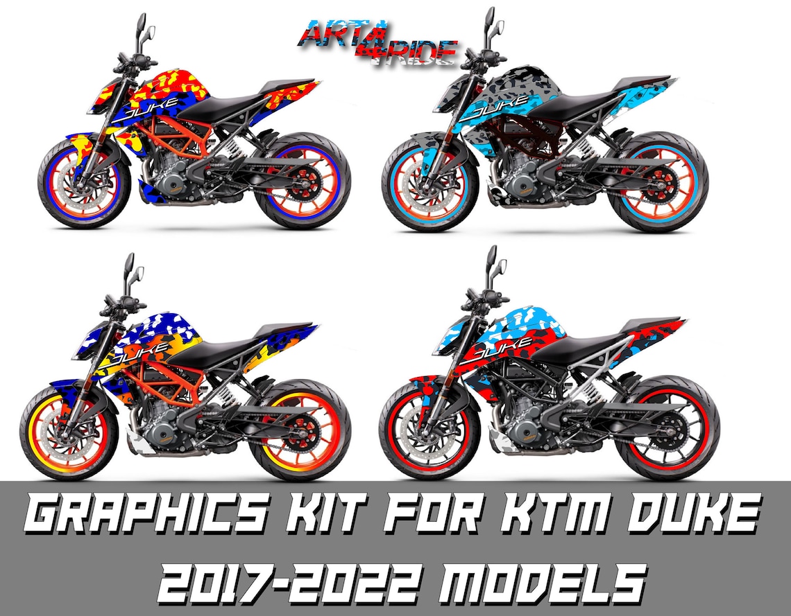 KTM Duke Complete Graphics Decals Stickers KIT 125 200 390 (2017 2018 ...