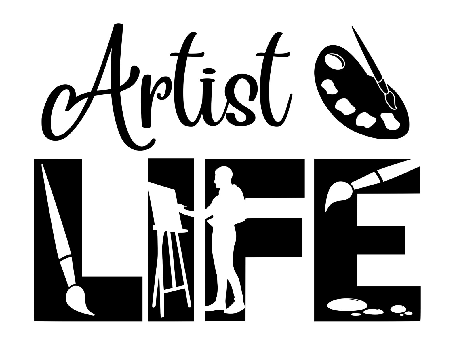Male Artist Painter LIFE SVG Cutting Cut File for the Cricut - Etsy