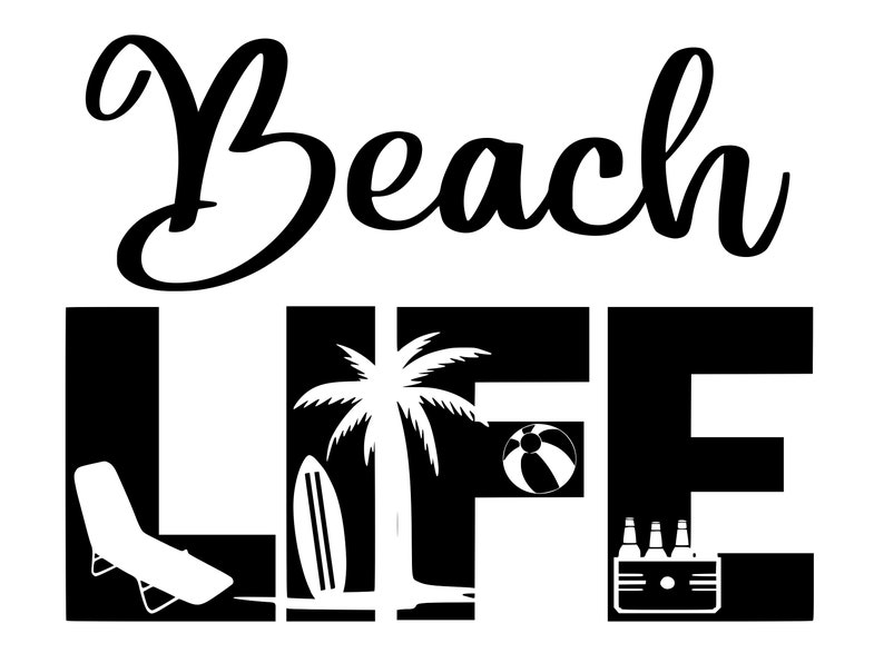 Beach LIFE SVG Cutting Cut File for the Cricut - Etsy