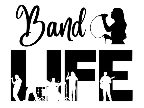 Craft Supplies & Tools Stencils & Templates Band Life SVG Cutting File ...