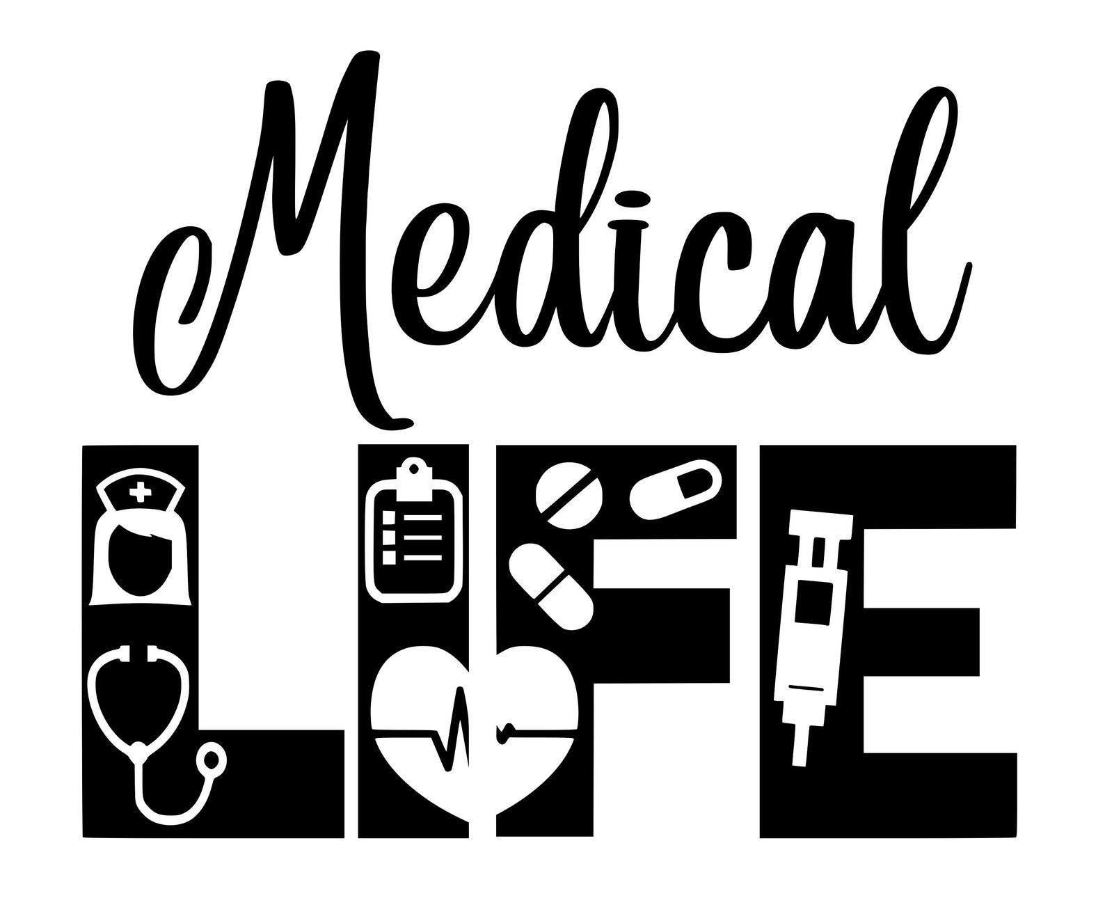 Medical Medicine LIFE SVG Cutting Cut File for the Cricut - Etsy