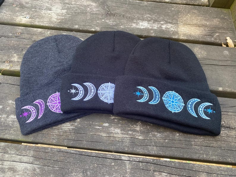 Beanie - Moon Phases - Etsy