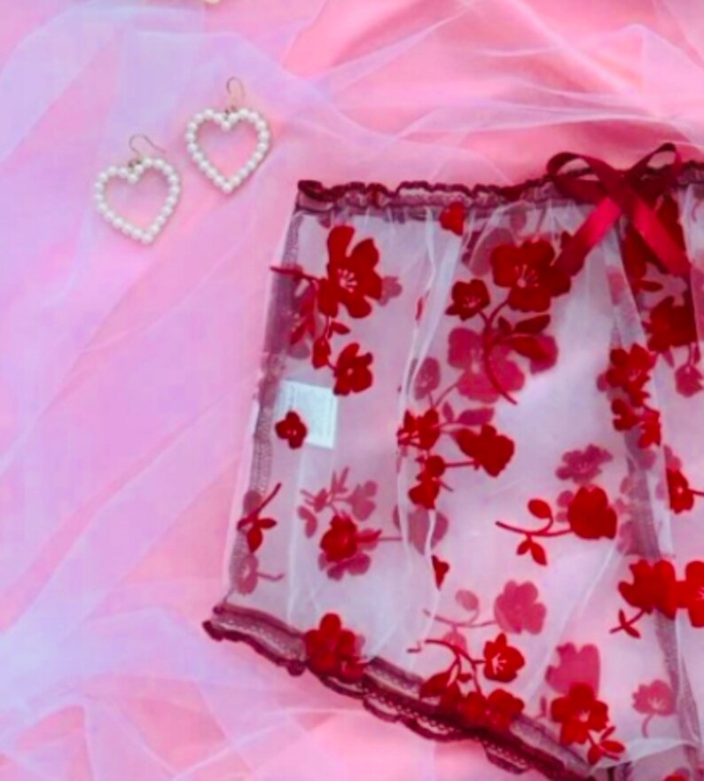 Red Lingerie Set Red Lace Lingerie Set With Choker Etsy