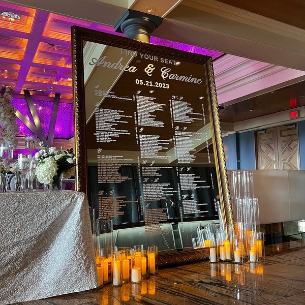 Guest Seating Chart Frame - Etsy