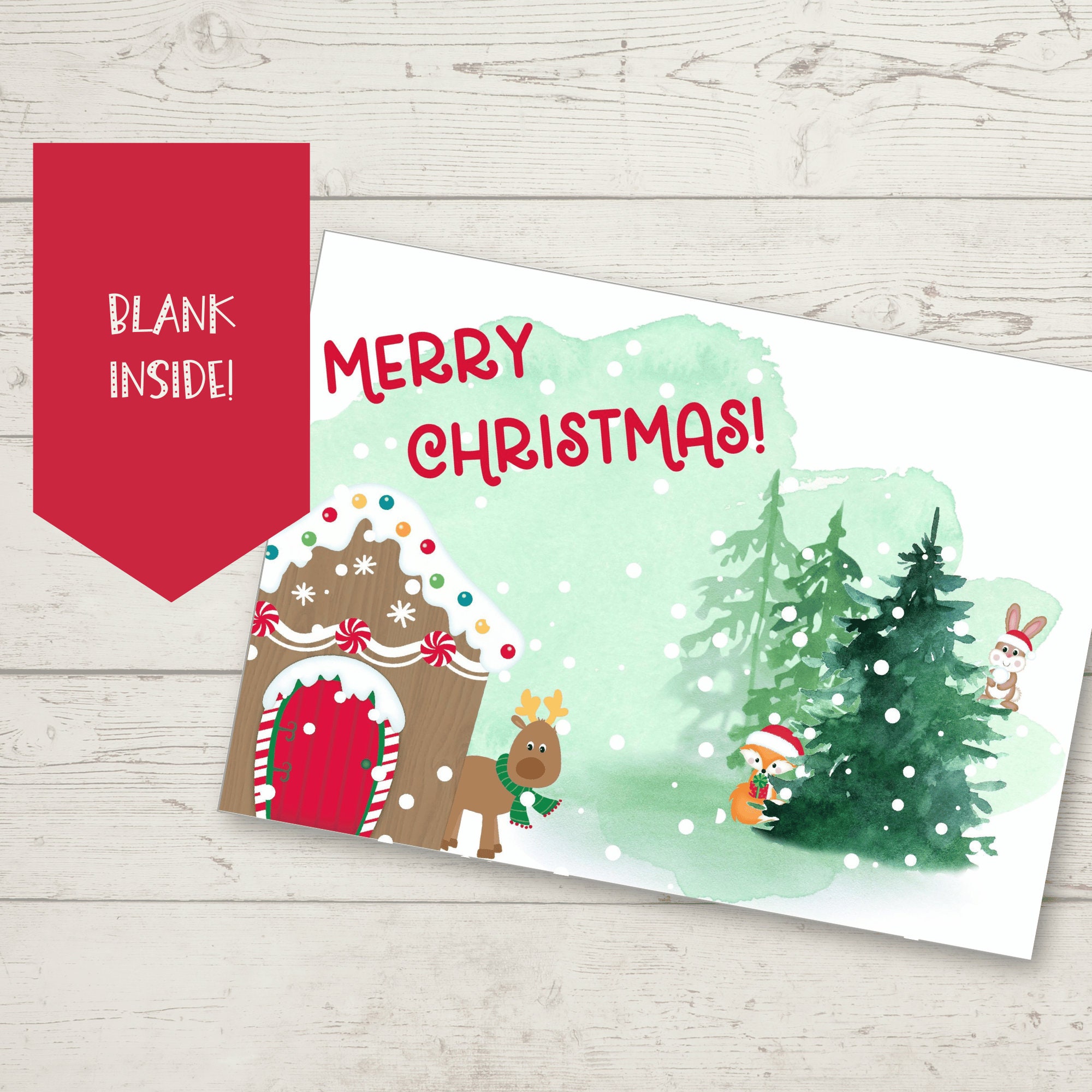 Printable Christmas Card Winter Wonderland Greeting Card - Etsy