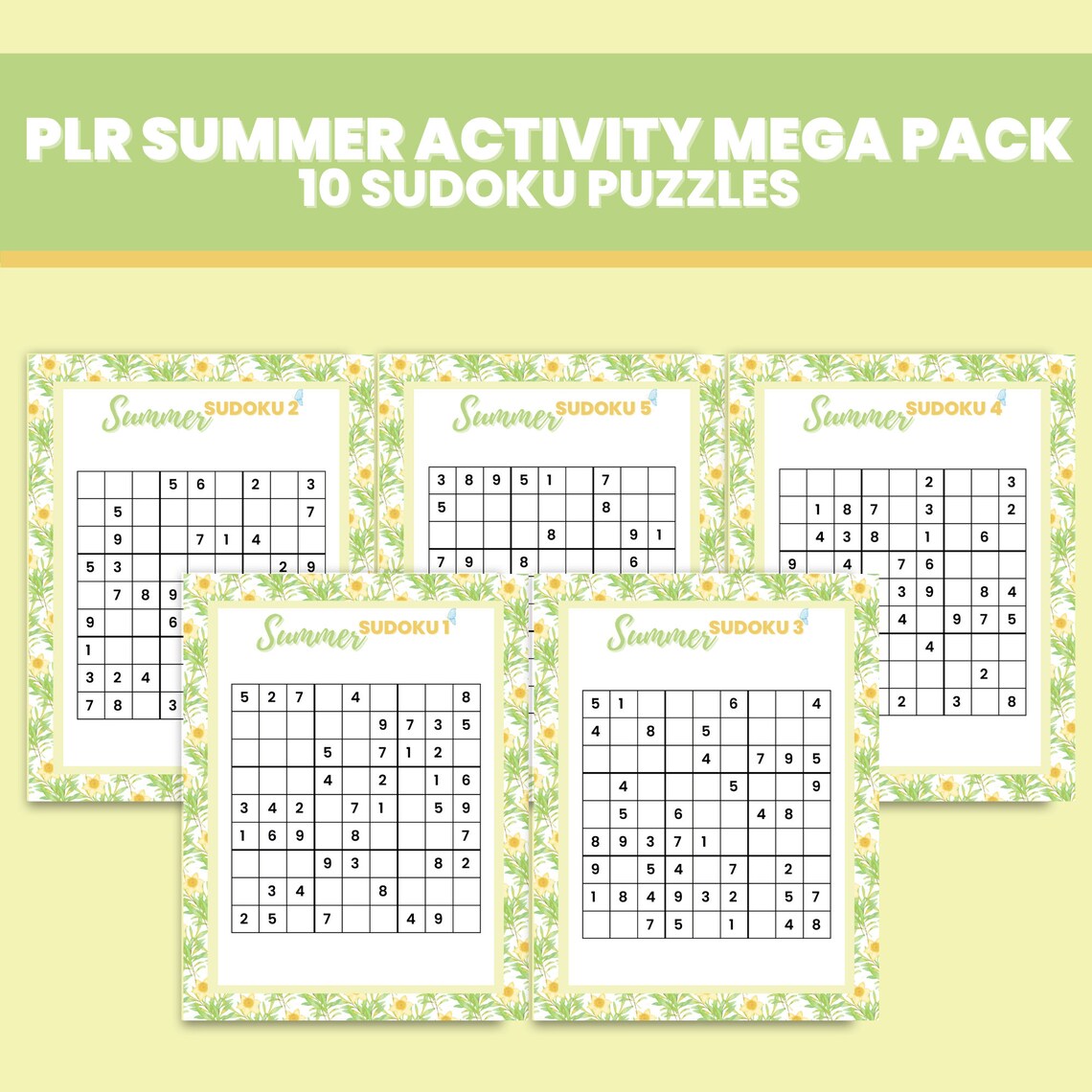 PLR Summer Activity Mega Pack Printable, Summer Word Search, Word ...